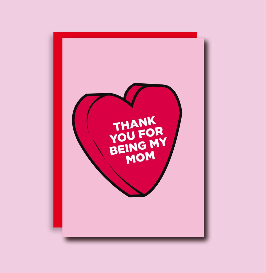 Thank You for Being My Mom Mothers Day Card Mothers Day Greeting Card ...