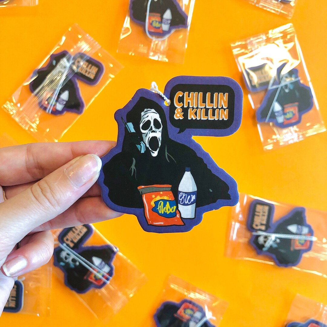Ghostface Halloween Air Freshener, Halloween, Gift, Chillin & Killin ...