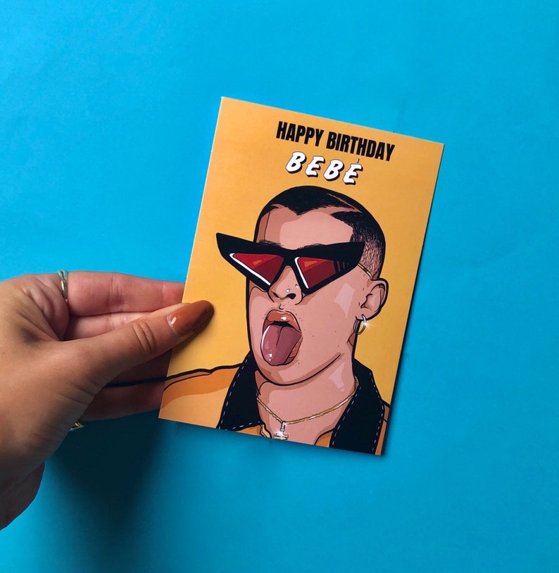 Bad Bunny Card Bad Bunny Birthday Card Bad Bunny Happy Etsy Bad Bunny Card Bad Bunny Birthday Card Bad Bunny Happy Etsy