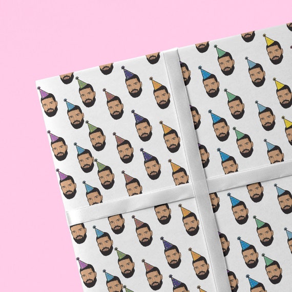 Drake Birthday Wrapping Paper Giftwrap Drake Funny Rapping - Etsy