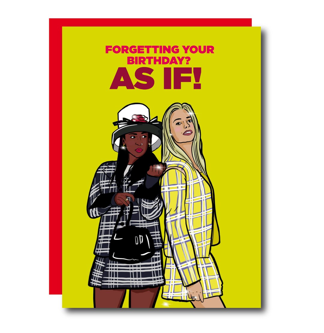 Clueless Card Clueless Birthday Card Clueless Sticker - Etsy