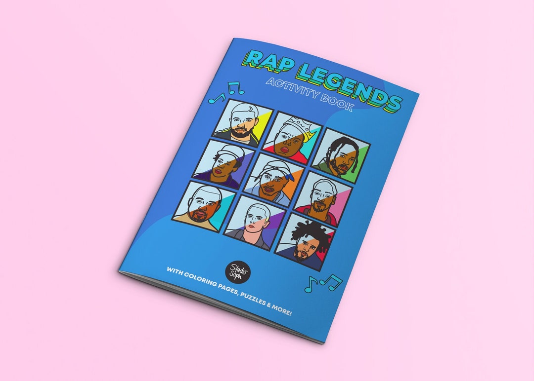 Rap Legends Activity Book Rappers Coloring Book Rapper Jay-z Kendrick ...