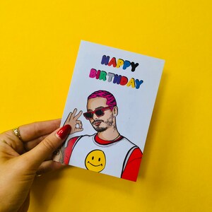 J Balvin Card J Balvin Birthday Card J Balvin Sticker J - Etsy
