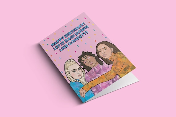 Little Mix Birthday Card Happy Birthday Confetti Little | Etsy