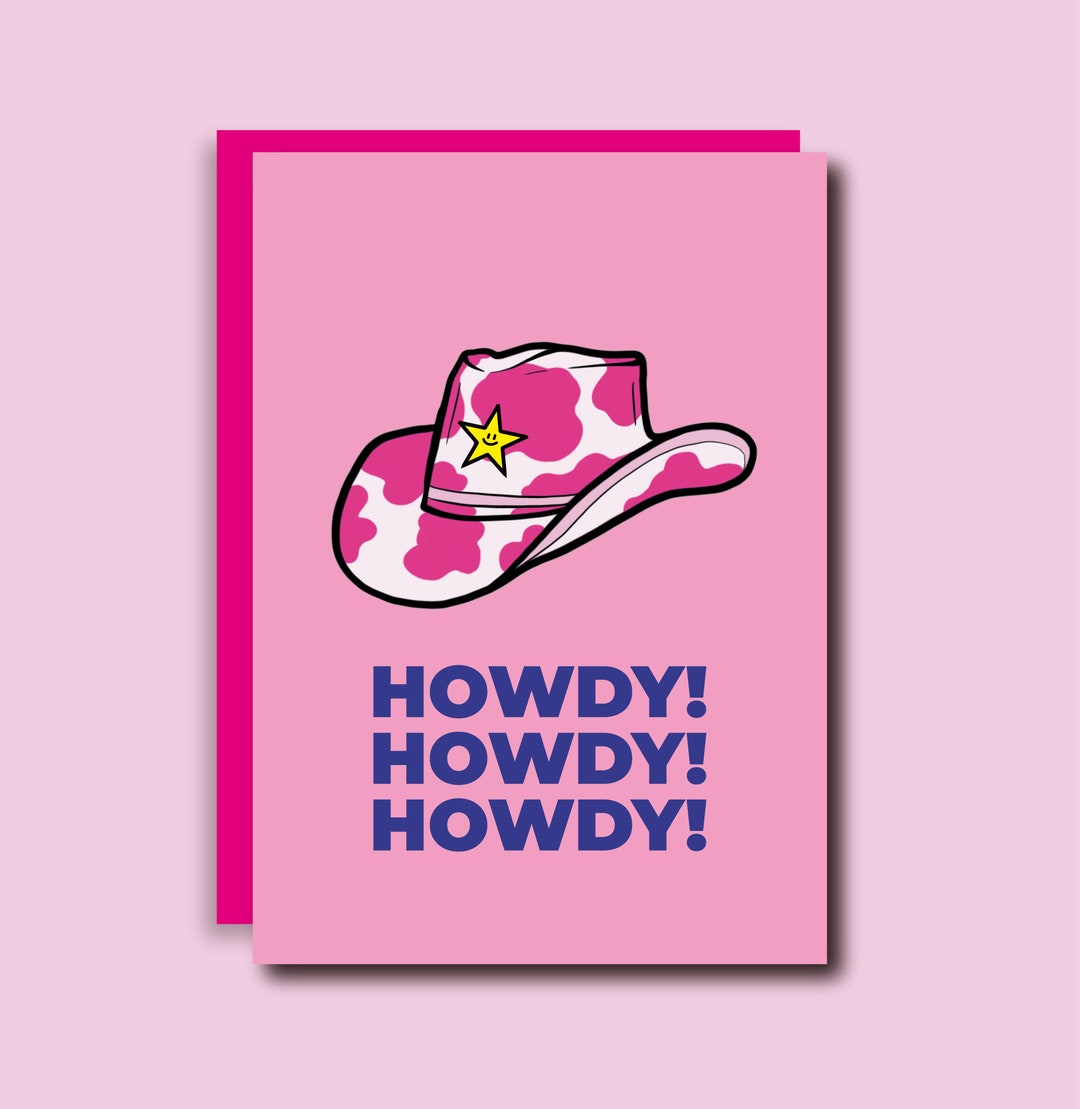 Howdy Howdy Howdy Card Cowboy Birthday Card Fun - Etsy