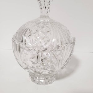 Footed Crystal Bowl - Etsy