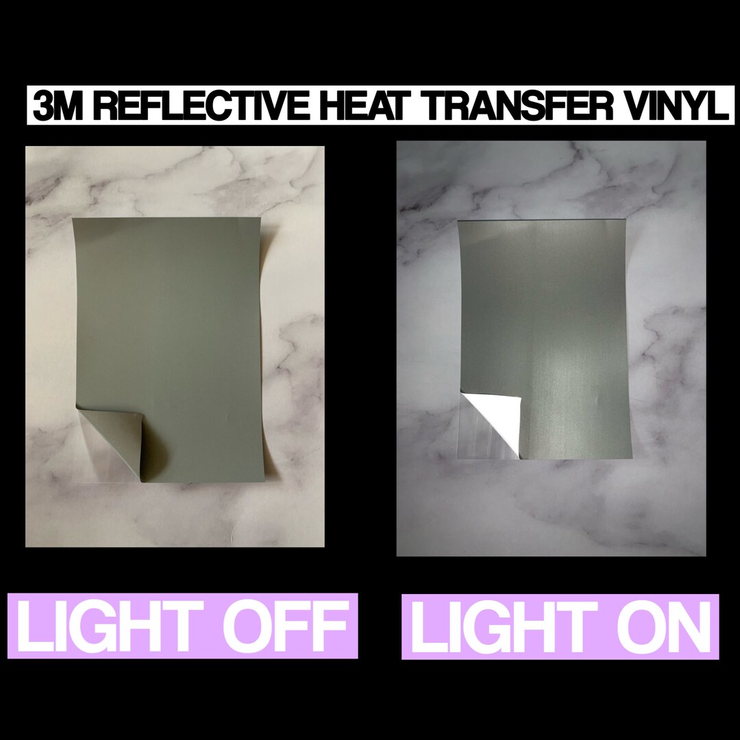 3M Reflective Heat Transfer Vinyl Sheets - Silver - Etsy