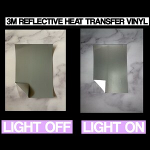 3M Reflective Heat Transfer Vinyl Sheets - Silver - Etsy