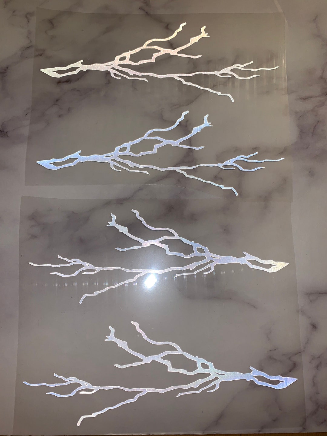 3M Reflective Heat Transfer Lightning Bolt/strikes (LARGE SIZE) - Etsy