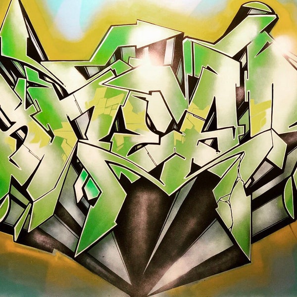 Graffiti on Canvas - Etsy