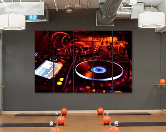 Robot DJ Canvas Abstract Electronic Music Wall Art Decor Audio ...