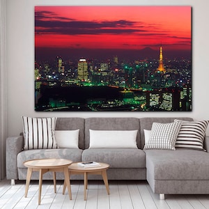 Tokyo Canvas Japan Map Print Tokyo Wall Art 東京 Art Decor Japan - Etsy