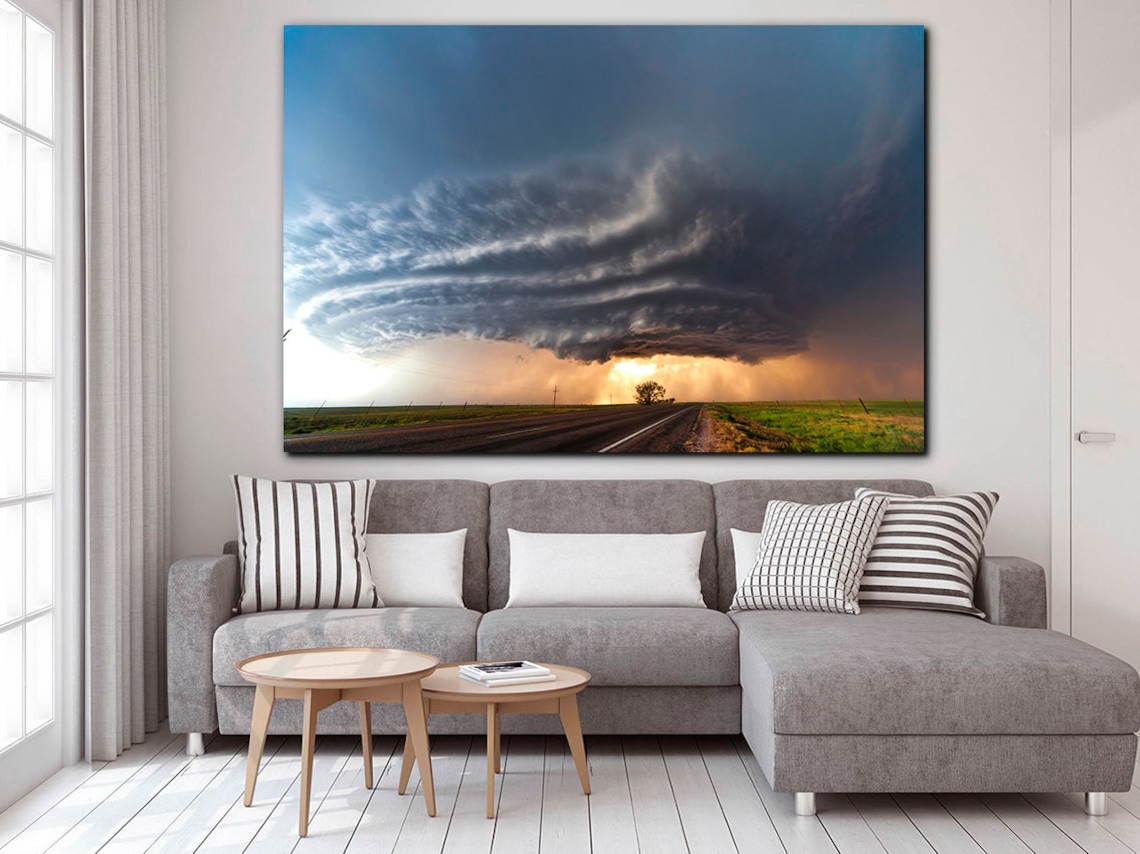 Tornado Canvas Storm Wall Art Rain Canvas Landscape Print - Etsy