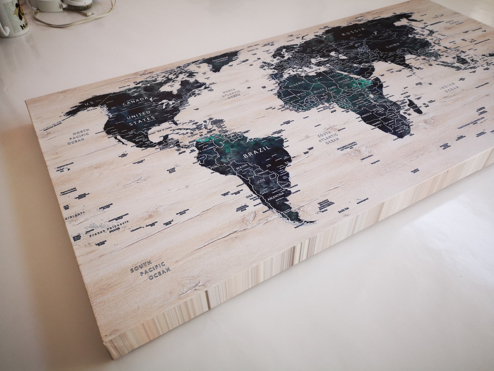 World Map Canvas World Map Decor Large World Map Travel Art - Etsy Canada