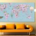 Alphabet World Map Canvas Kids World Map Deco Large World Map - Etsy