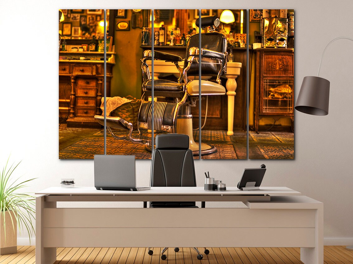 Barber Shop Canvas Barber Print Motivational Art Barber Pole | Etsy