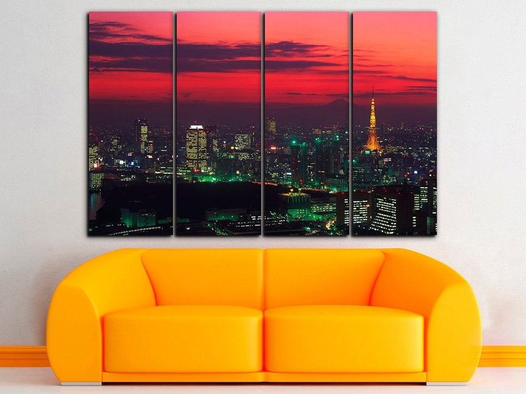 Tokyo Canvas Japan Map Print Tokyo Wall Art 東京 Art Decor Japan Canvas ...