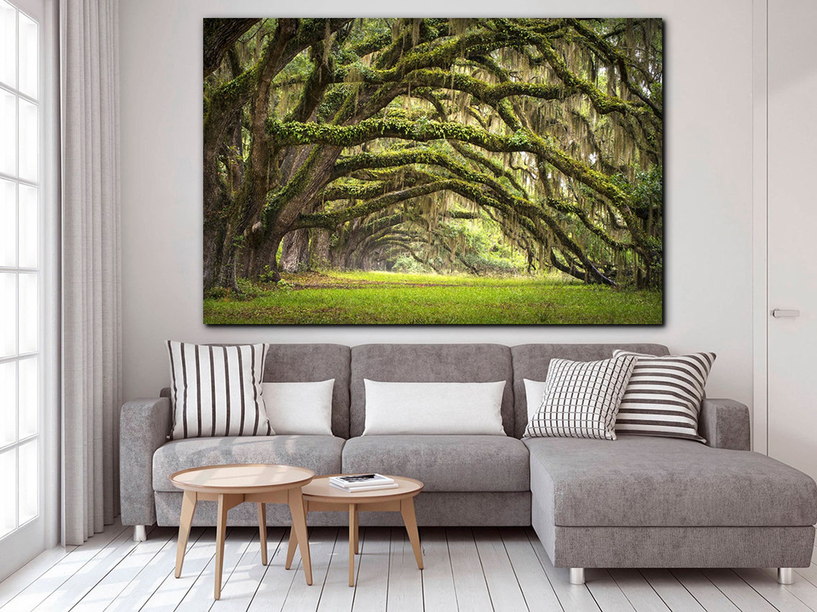 Big Oak Canvas Forest Wall Art Nature Canvas Live Oak Tree - Etsy
