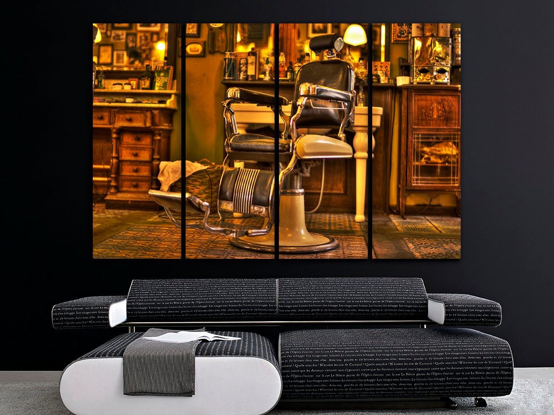 Barber Shop Canvas Barber Print Motivational Art Barber Pole | Etsy