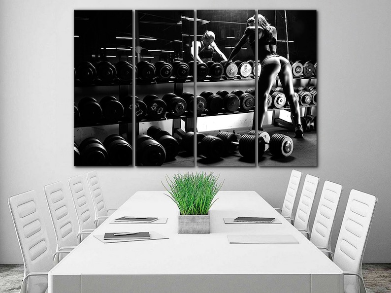 Gym Canvas Sport Print Motivational Wall Art Sport Art Decor | Etsy