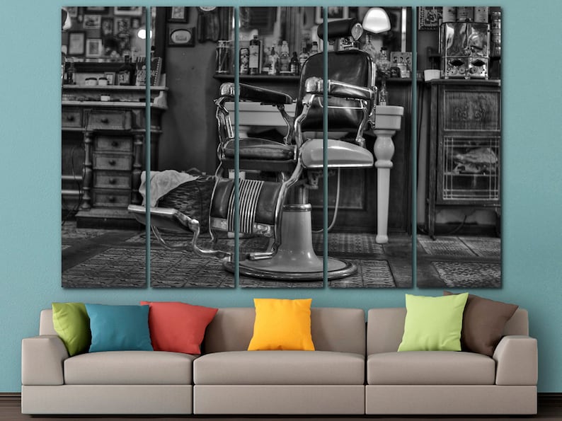 Barber shop canvas Barber print Motivational art Barber pole | Etsy