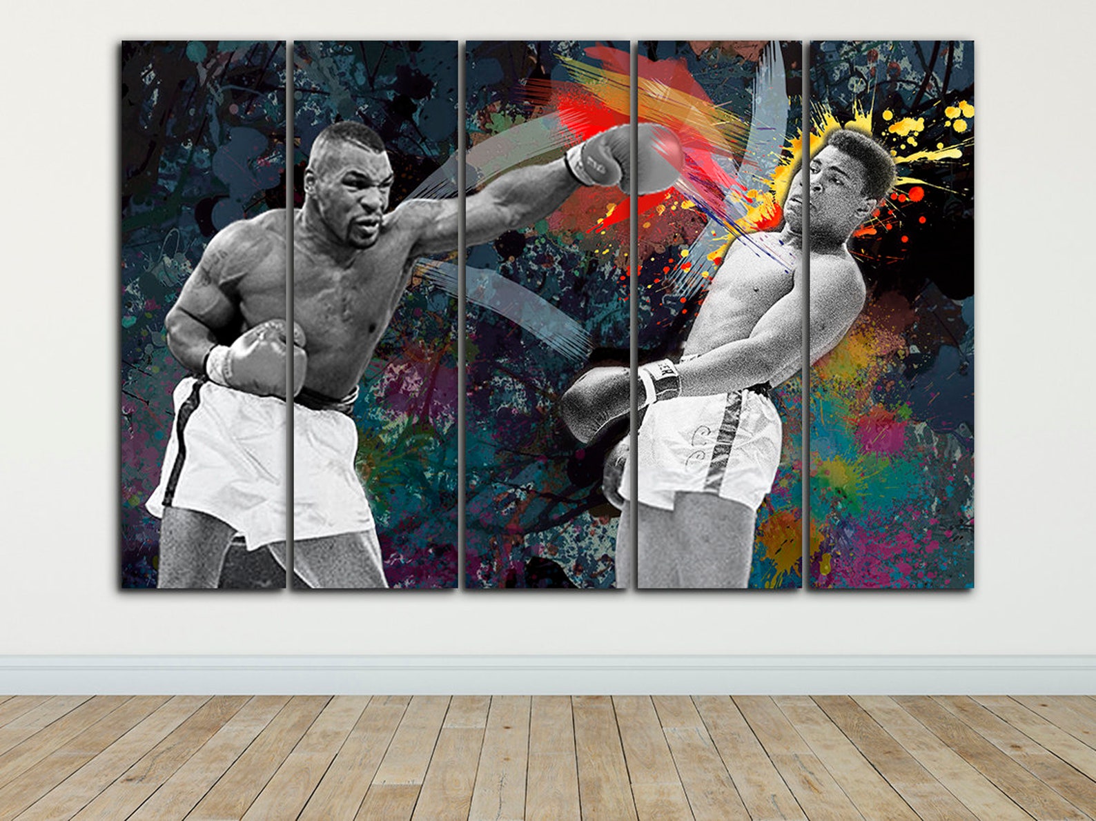 Tyson Vs Ali Canvas Mike Tyson Art Muhammad Ali Sport Print - Etsy