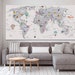 Alphabet World Map Canvas Kids World Map Deco Large World Map Nursery ...