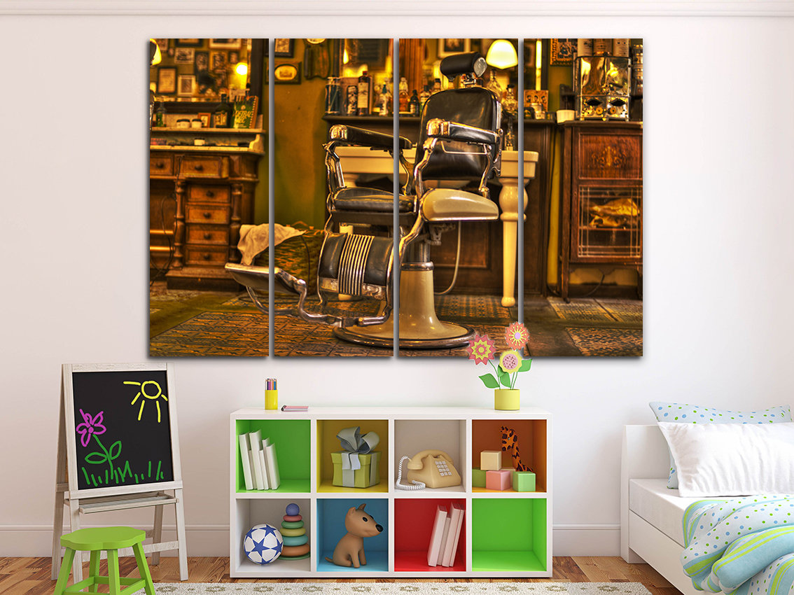 Barber Shop Canvas Barber Print Motivational Art Barber Pole | Etsy