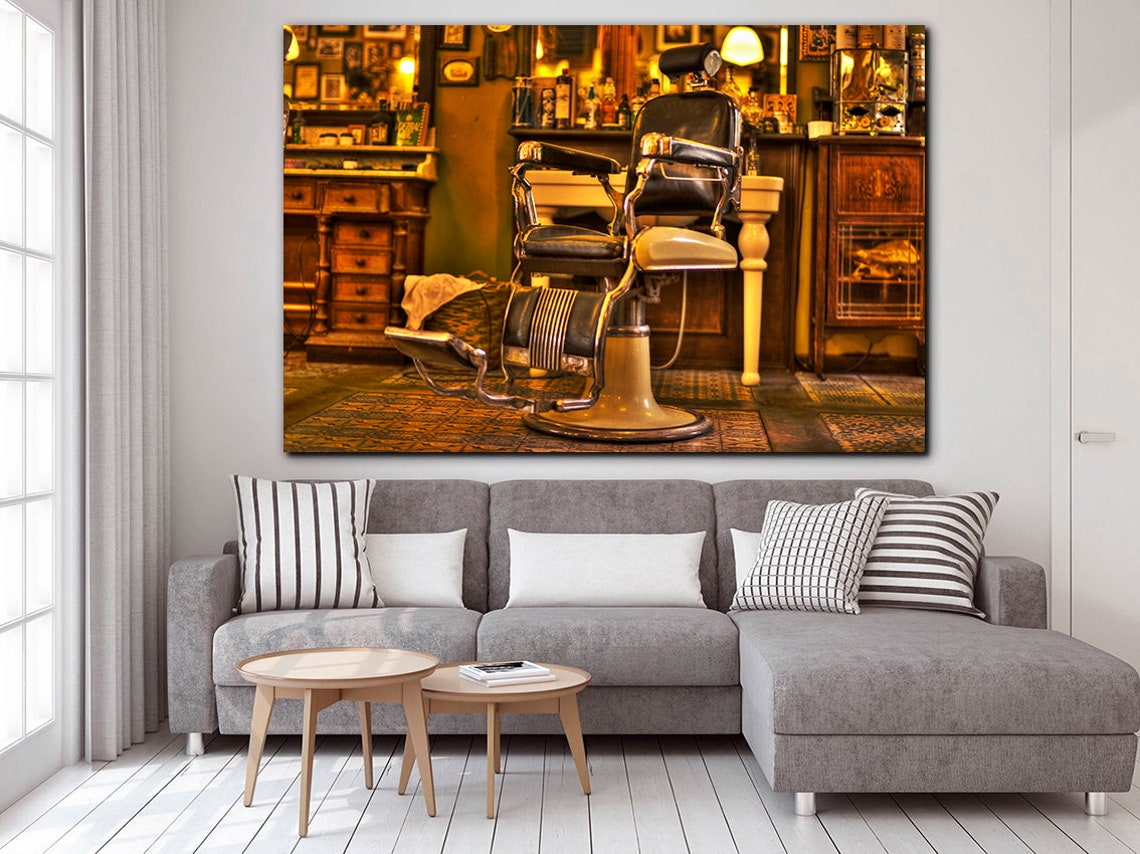 Barber Shop Canvas Barber Print Motivational Art Barber Pole | Etsy