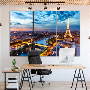 Paris Canvas Eiffel Tower Print Paris Wall Art Europe Art Decor France ...