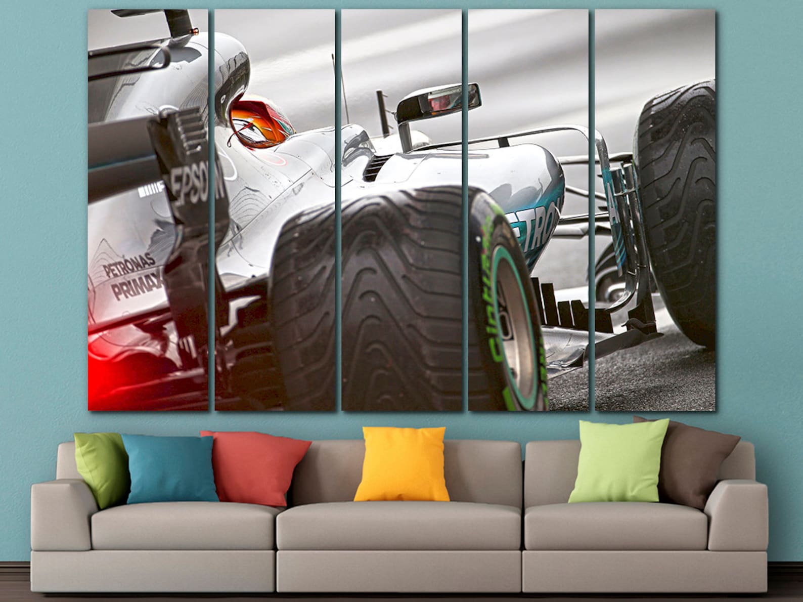 Formule 1 toile décor F1 art mural Ferrari voiture art Moteur - Etsy France