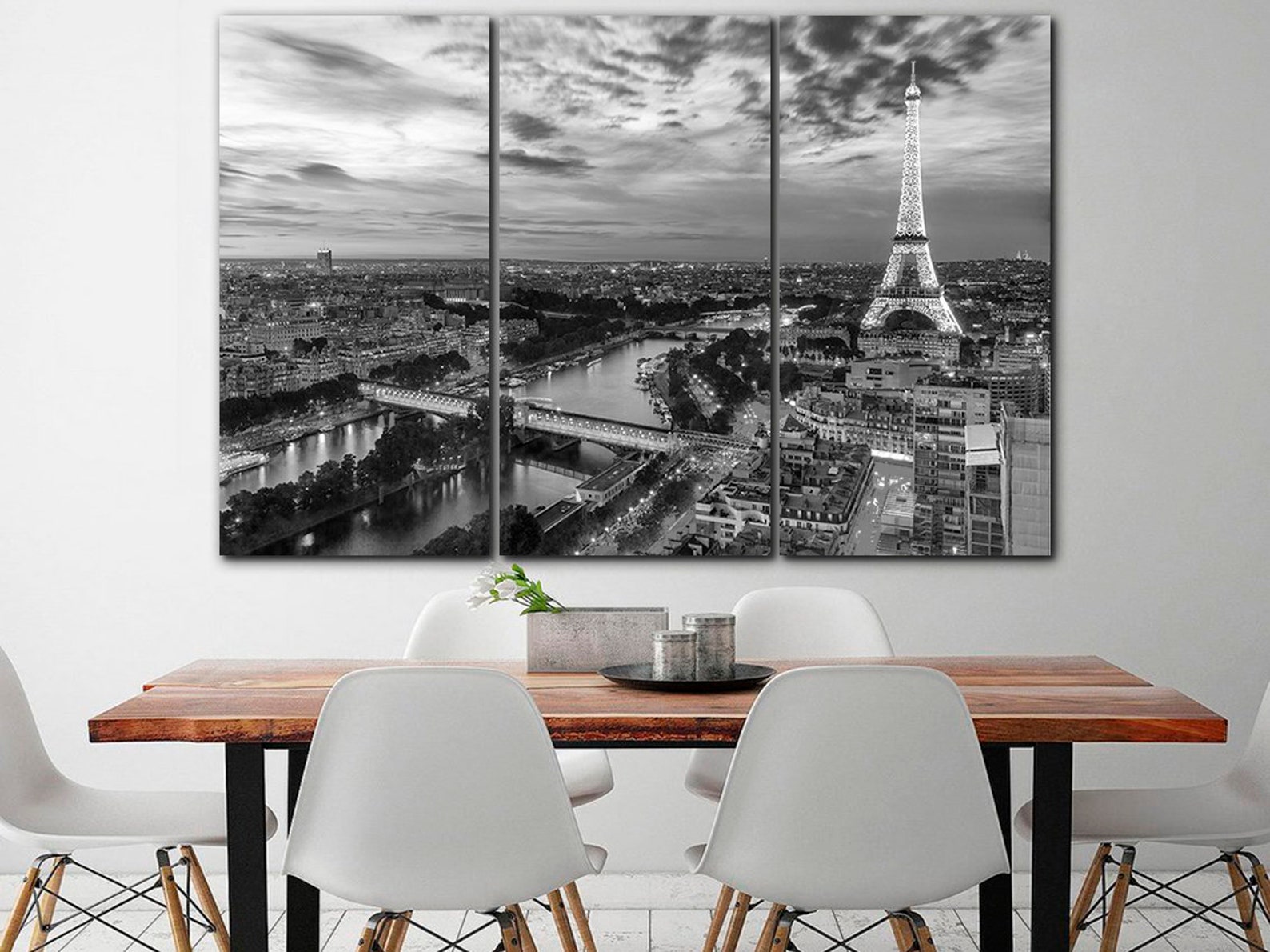 Paris Canvas Eiffel Tower Print Paris Wall Art Europe Art | Etsy