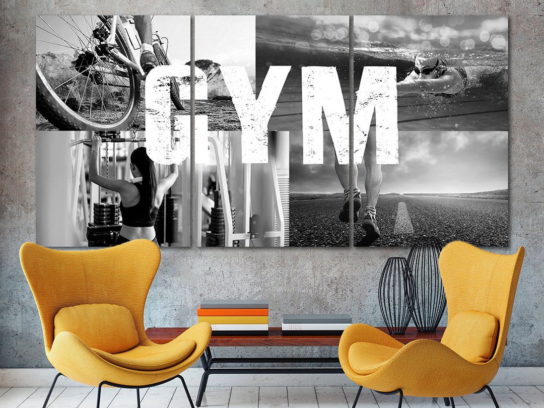 Gym Canvas Sport Art Decor Motivational Wall Art Sport Print Playroom ...