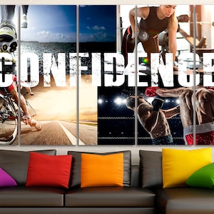 Gym Canvas Sport Print Motivational Wall Art Sport Art Decor Playroom ...