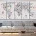 Alphabet World Map Canvas Kids World Map Deco Large World Map Nursery ...