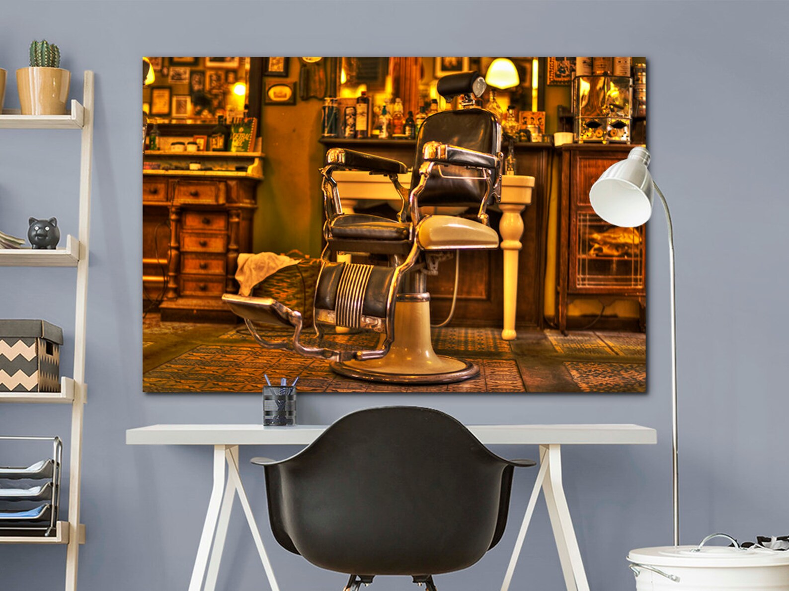 Barber Shop Canvas Barber Print Motivational Art Barber Pole | Etsy