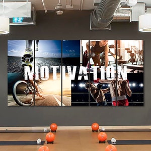 Gym Canvas Sport Print Motivational Wall Art Sport Art Decor Playroom ...
