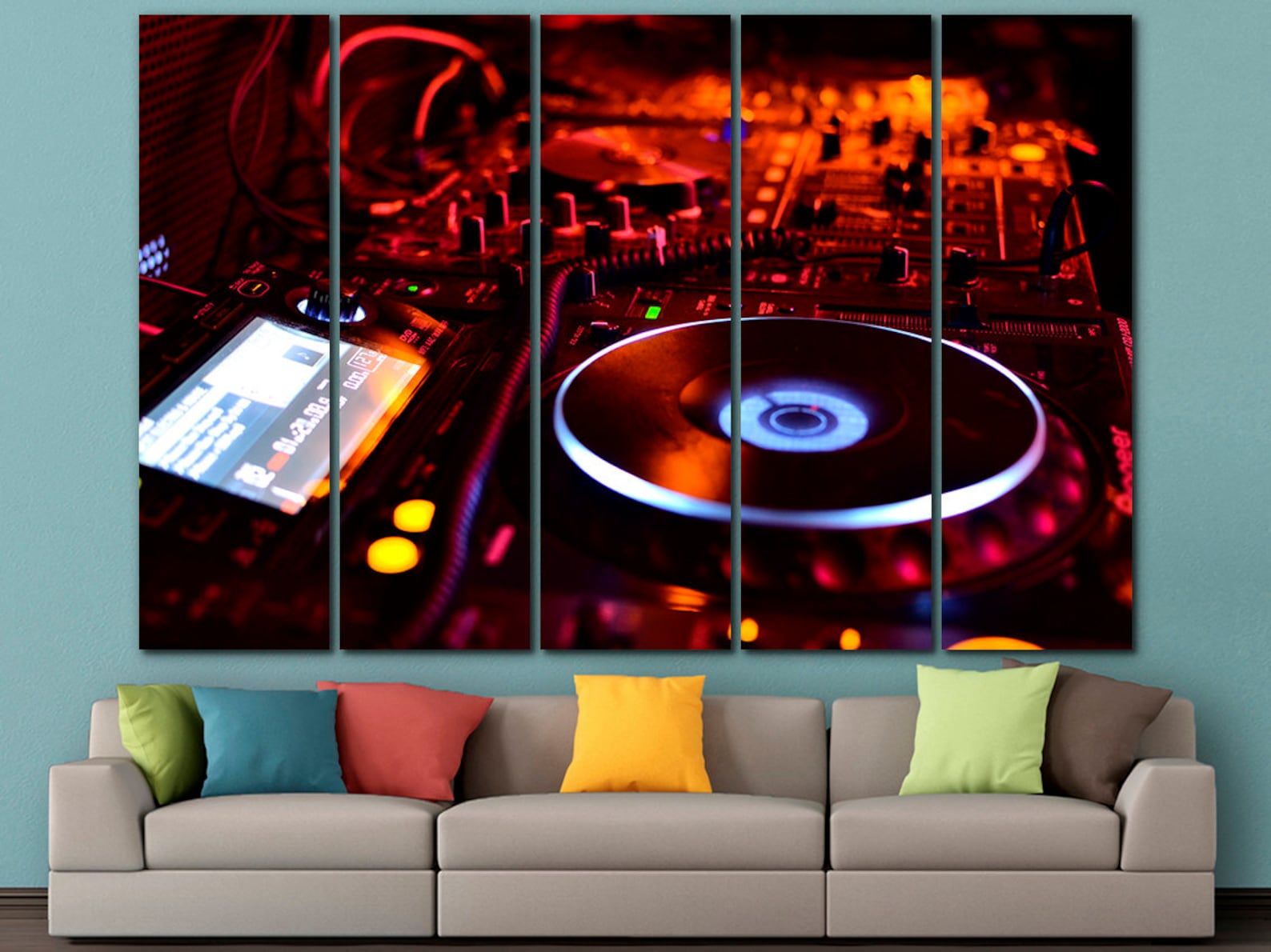 DJ Controller Canvas Print: Abstract Music Studio Wall Art - Etsy