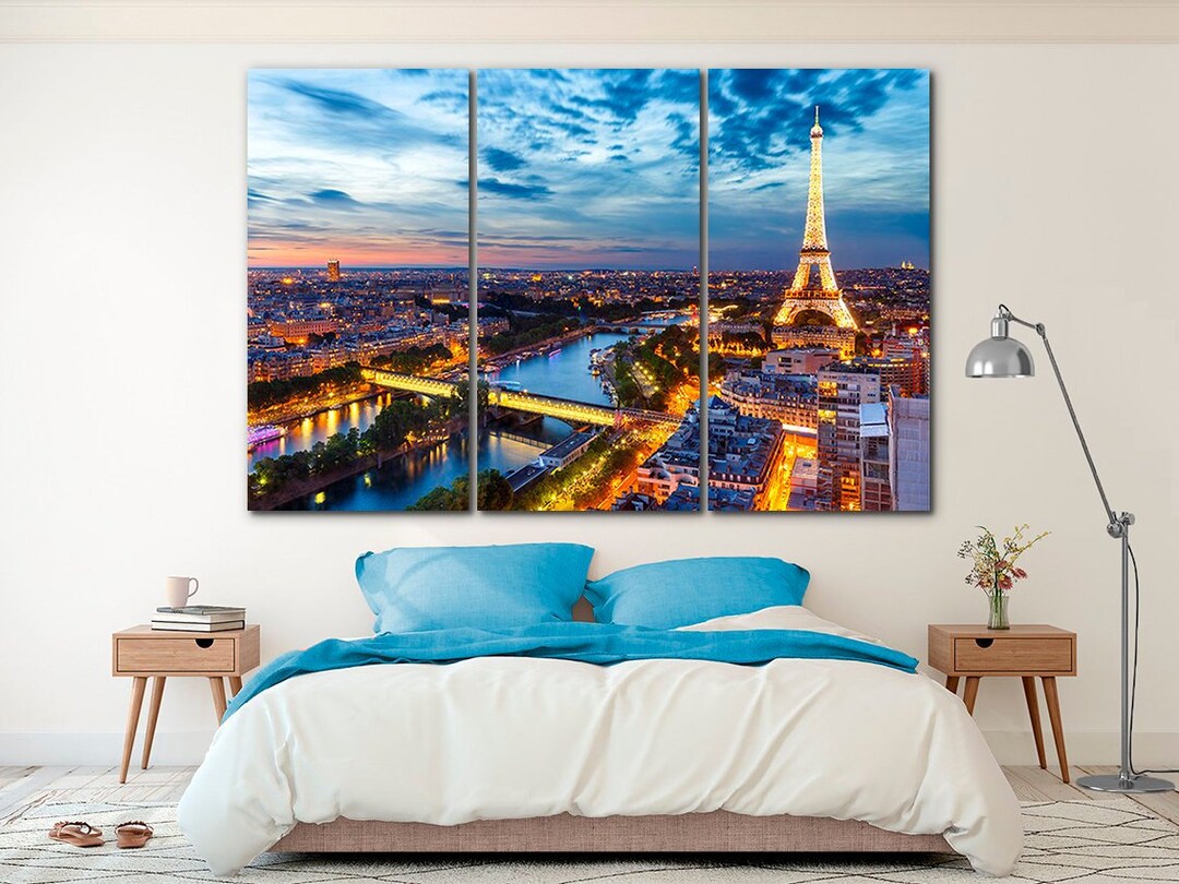 Paris Canvas Eiffel Tower Print Paris Wall Art Europe Art Decor France ...