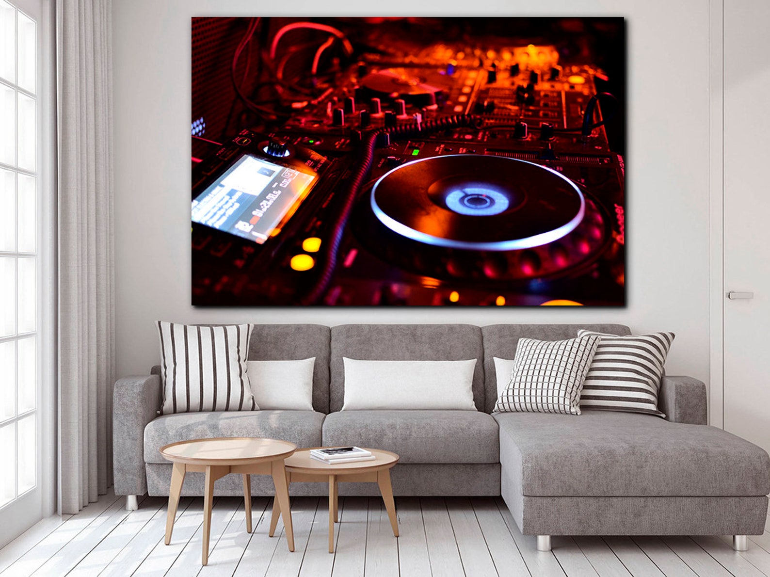 DJ Canvas Abstraction Print Controler Wall Art Dj Art Decor | Etsy