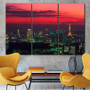 Tokyo Canvas Japan Map Print Tokyo Wall Art 東京 Art Decor Japan Canvas ...