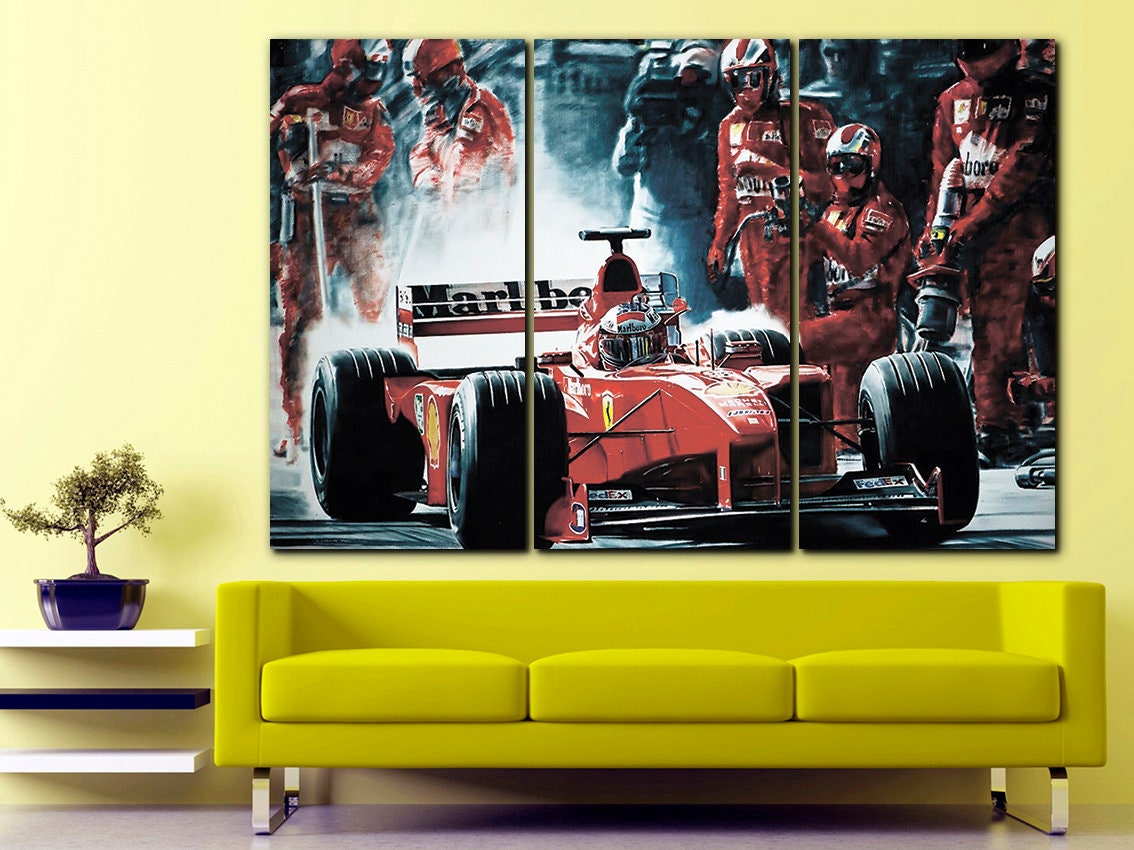 Formula 1 canvas Grand prix 2021 decor Pit Stop poster F1 wall | Etsy