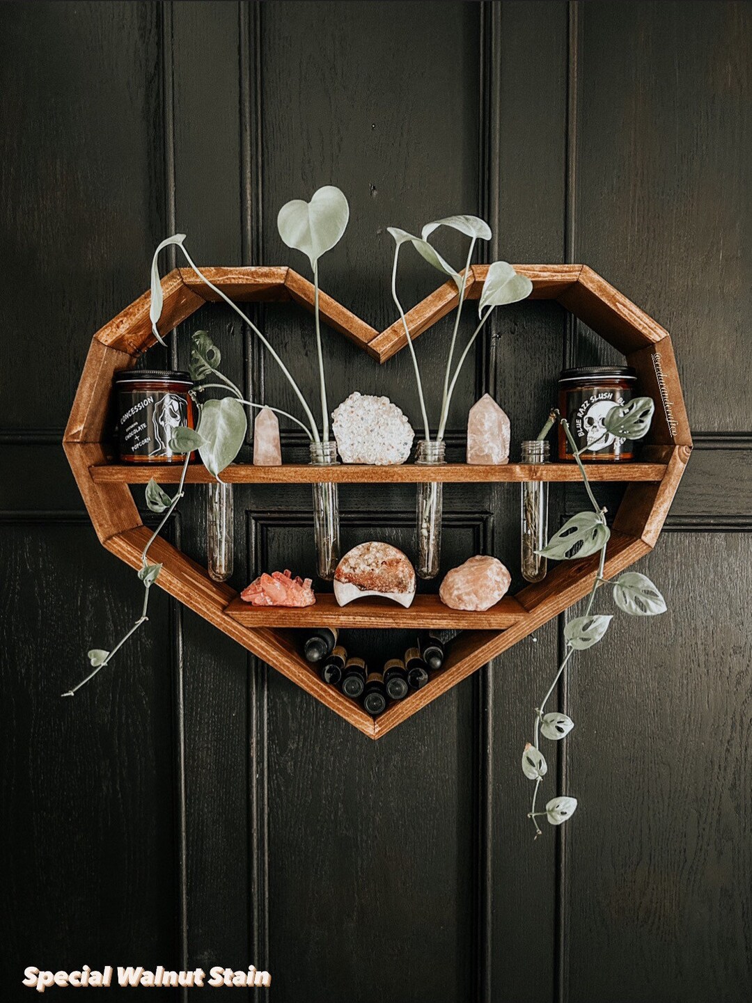 Plant Propagation Station, Plant Shelf, Heart Shelf, Wood Shelf ...