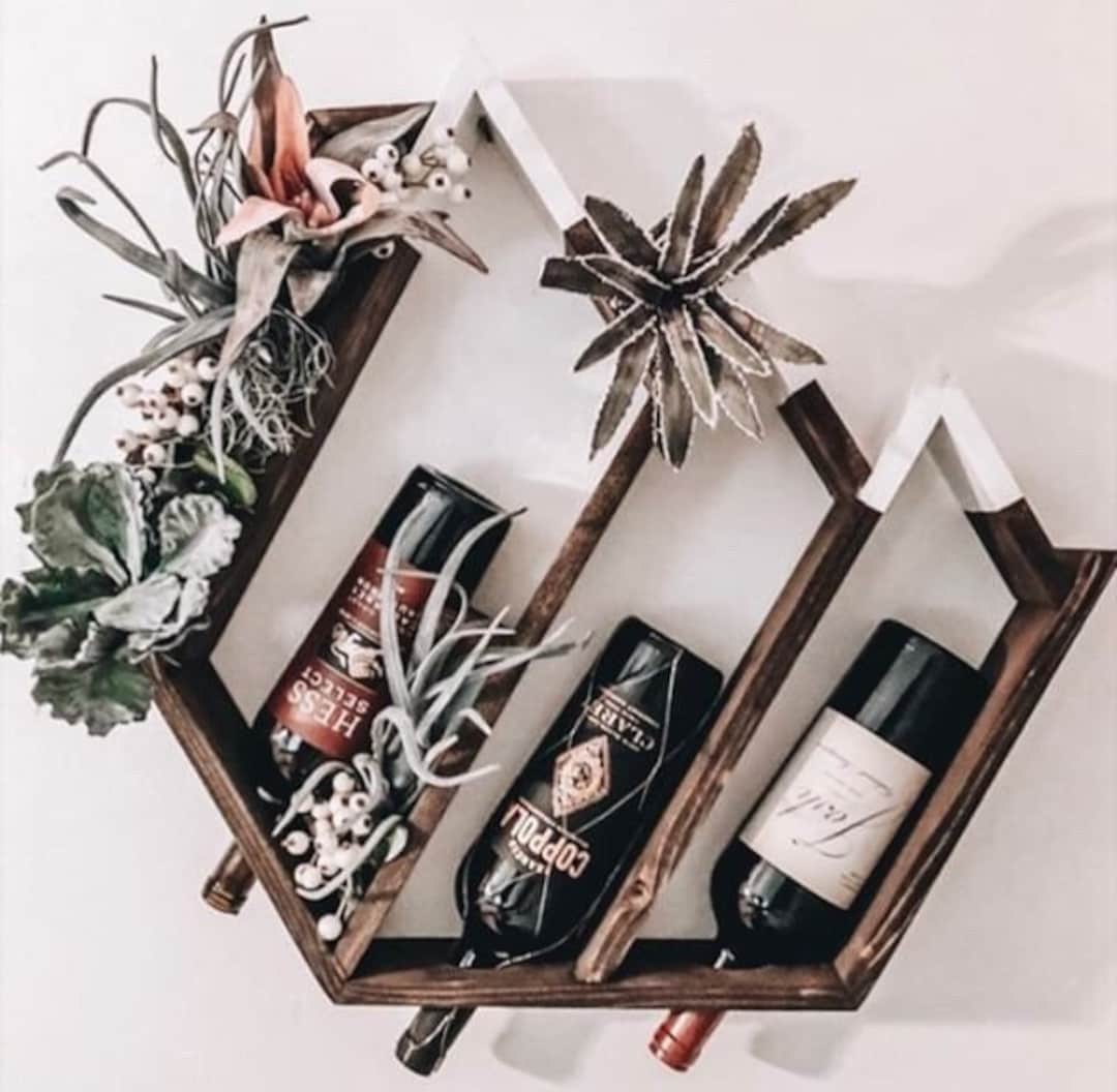 Mountain Shelf Triangle Shelf Wine Rack Wine Gifts Wine - Etsy