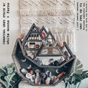 Moon Shelf, Mountain Shelf, Triangle Shelf, Witch Decor, Floating Shelf ...