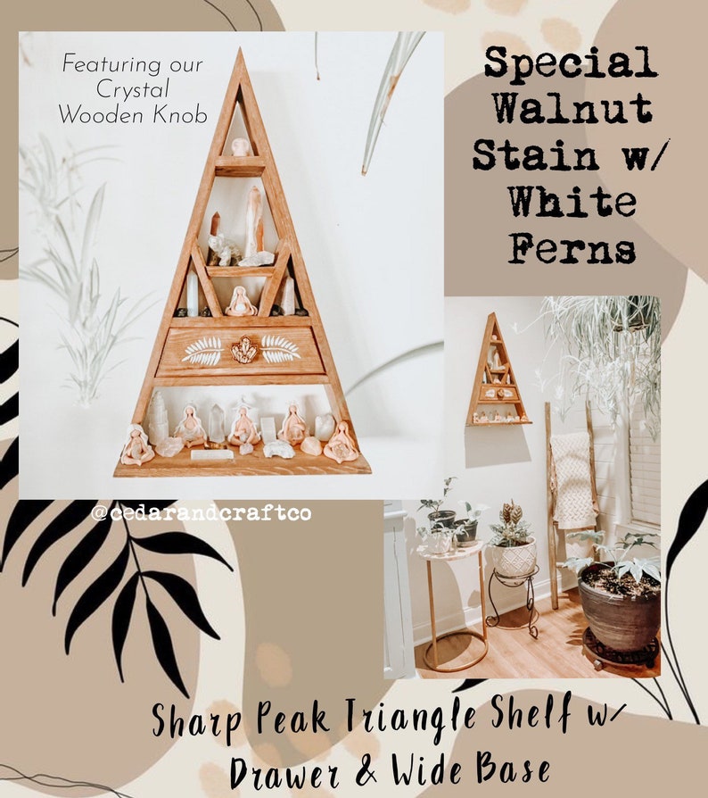 Triangle Shelf Floating Shelf Moon Phases Moon Shelf Witch - Etsy