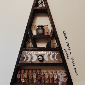 Triangle Shelf Floating Shelf Moon Phases Moon Shelf Witch - Etsy