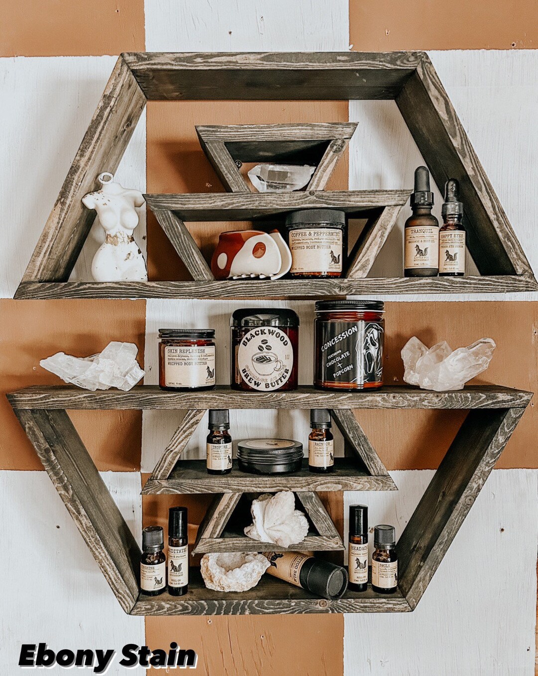 Hexagon Shelf, Trapezoid Shelf, Half Hexagon Shelf, Floating Shelves ...