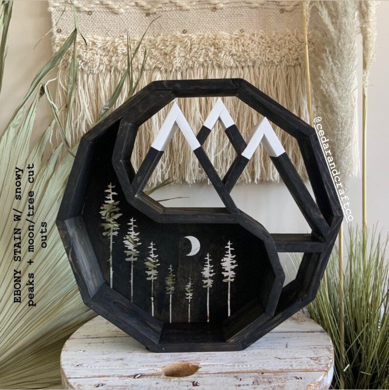 Ying and Yang, Yoga, Geometric Shelf, Witchy Shelf, Plant Shelf ...