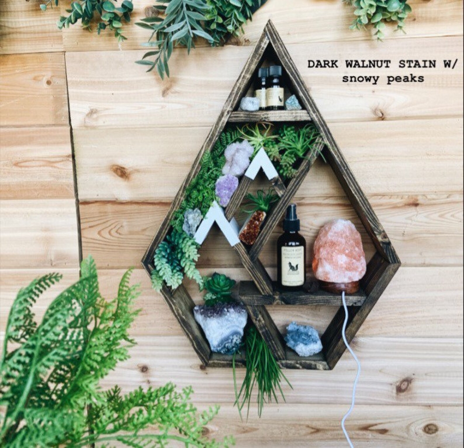 Diamond Shelf Mountain Shelf Triangle Shelf Essential Oils | Etsy